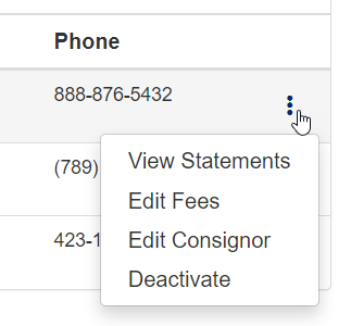 Consignment Consignors